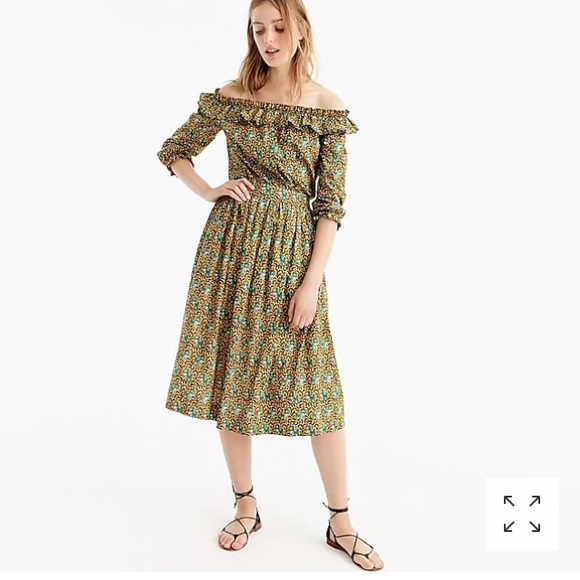 J. Crew | Skirts | J Crew Ratti Print Elephant Midi Skirt A Line | Poshmark
